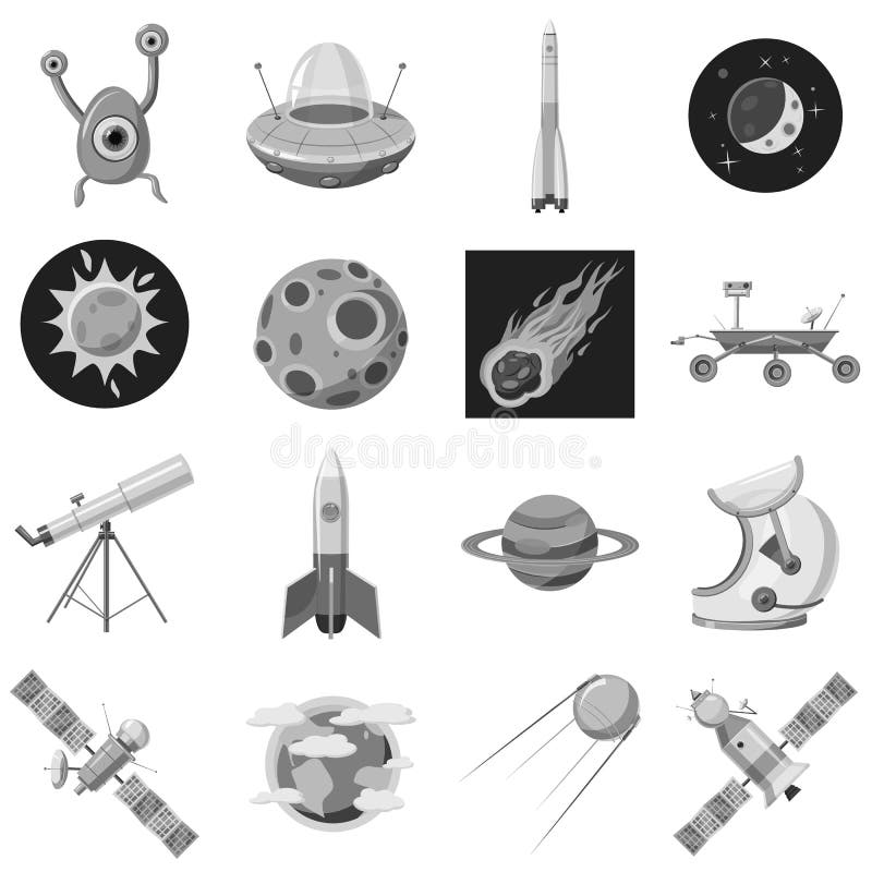 Monochrome Set Science Icons Stock Illustrations – 1,048 Monochrome Set ...