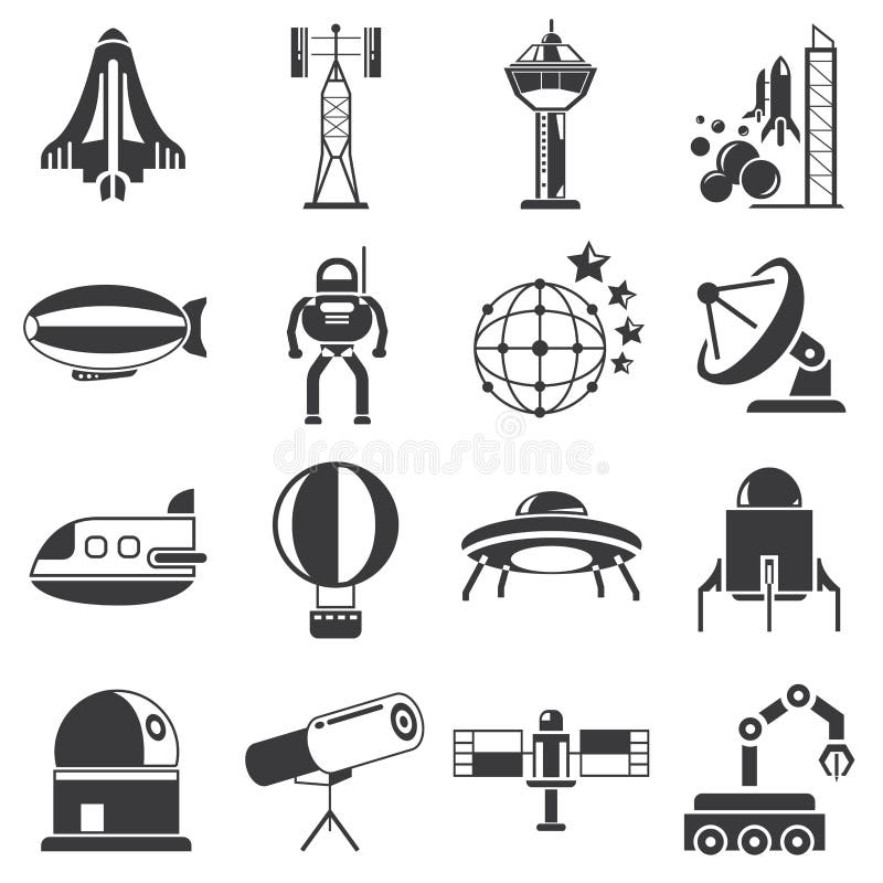Space icons stock illustration. Illustration of rocket - 40849574