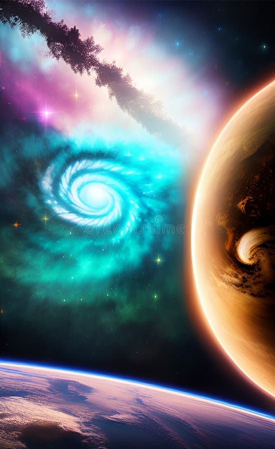 Space Illustration Artificial Intelligence Artwork Generated Stock ...