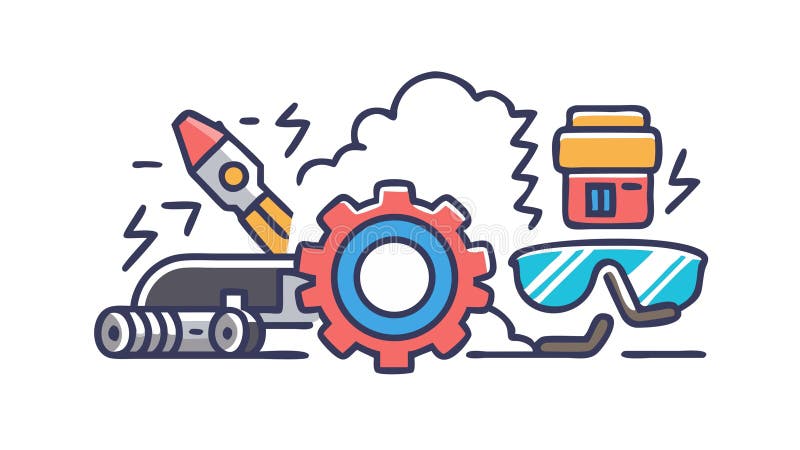 Space Industry Innovation Icon for Aerospace Engineering, Vector Design ...