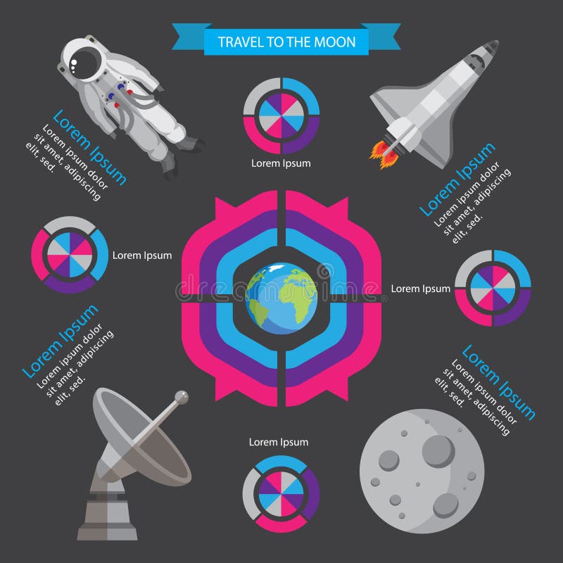 Space Infographic. Vector Illustration Decorative Design Stock Vector ...
