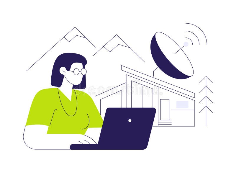 Space Internet Abstract Concept Vector Illustration. Stock Illustration ...