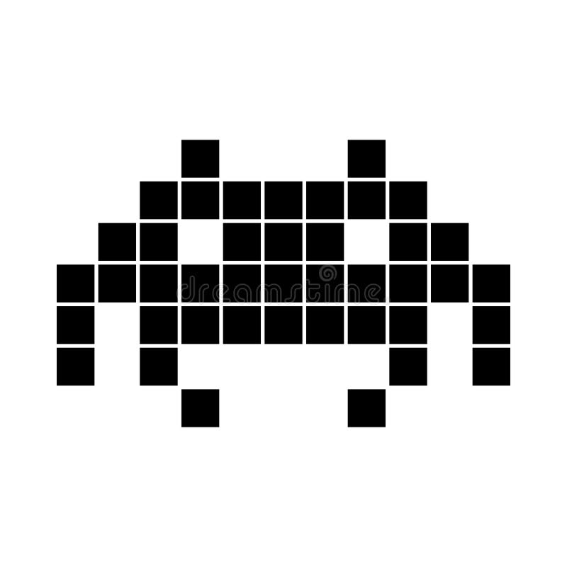 Side Glance of a Curious Space Invader Mosaic Editorial Image - Image ...