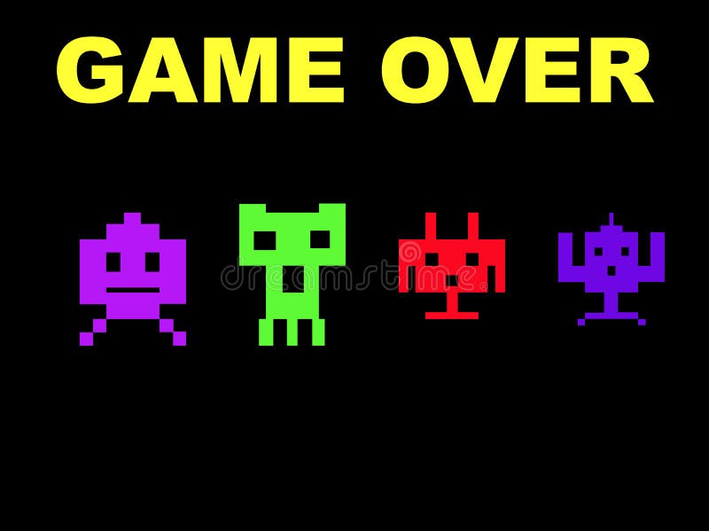 Space Invaders, 8bit Aliens Round Icons Set Editorial Stock Photo ... Space Invaders, 8bit Aliens Round Icons Set Editorial Stock Photo ...