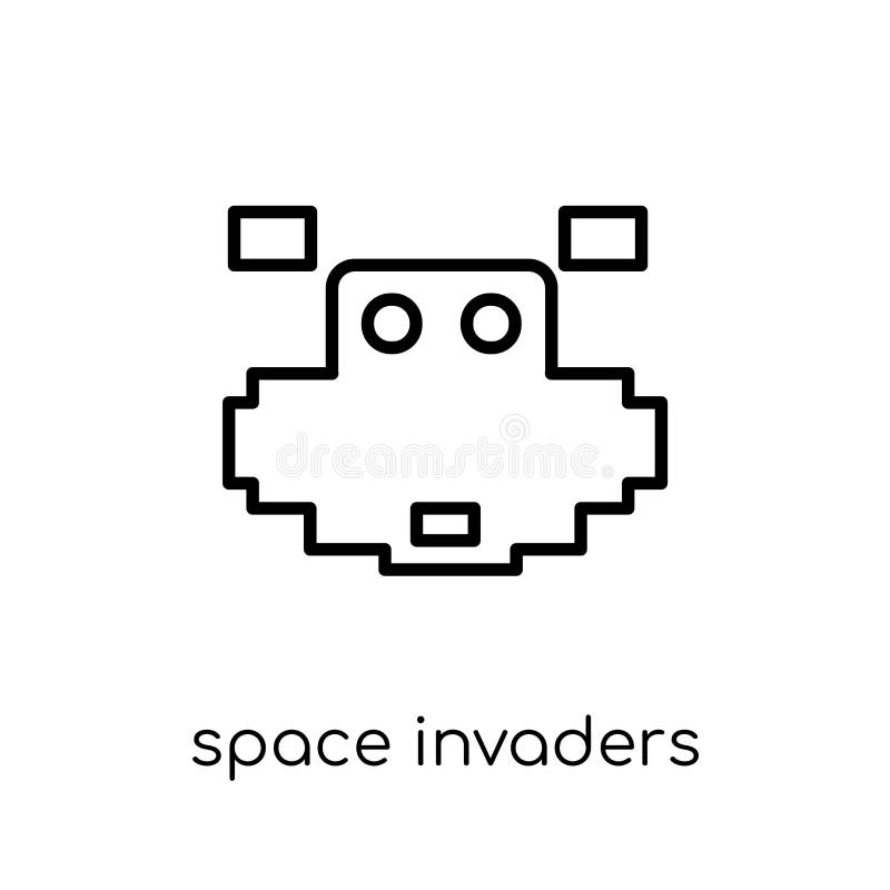 Space Invaders Icon from Arcade Collection. Stock Vector - Illustration ...