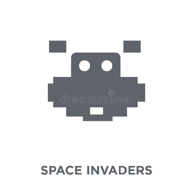 Space Invaders Alien White Background