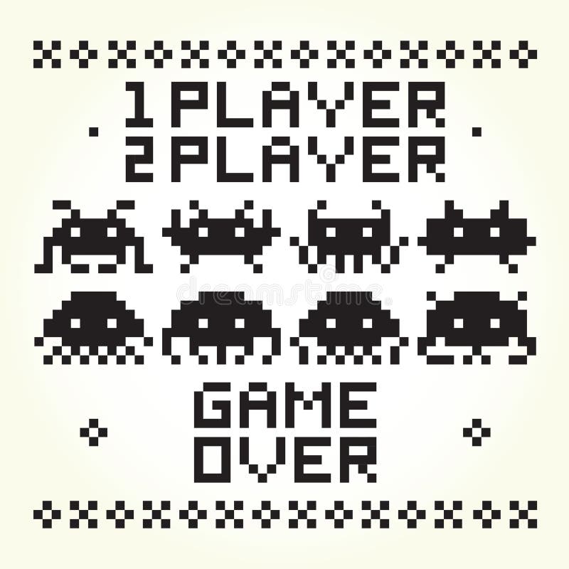 Space Invaders, 8bit Aliens Icons Set Editorial Image - Illustration of ... Space Invaders, 8bit Aliens Icons Set Editorial Image - Illustration of ...