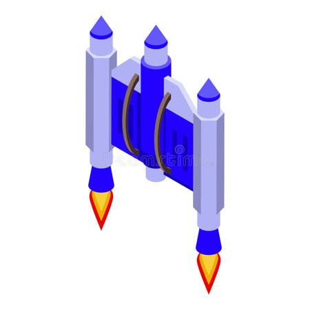 Space Jetpack Icon Isometric Vector. Fire Jet Stock Vector ...