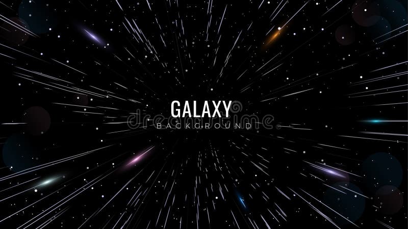 Space Jump Background. Conceptual Vector Illustration. Fast Moving ...