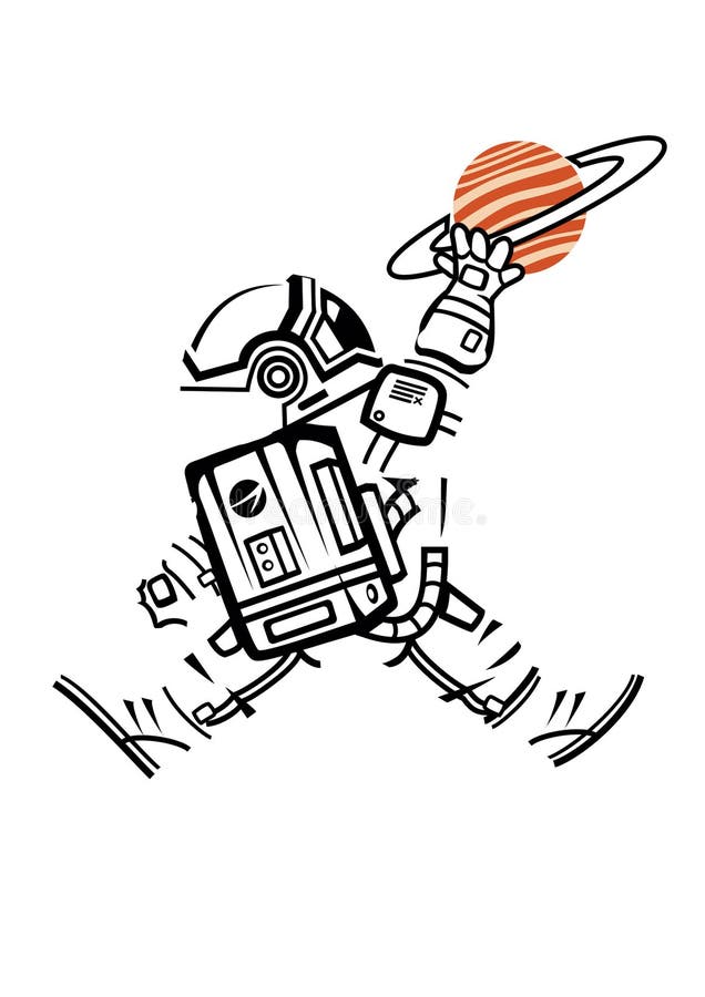 Space Jump stock illustration. Illustration of person - 323150569