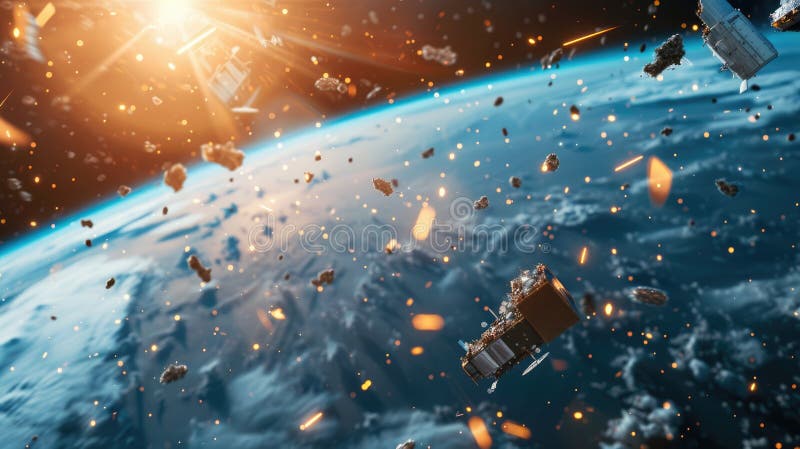 Space Junk Orbit Stock Illustrations – 267 Space Junk Orbit Stock ...
