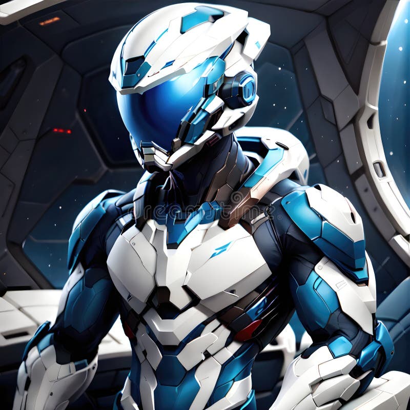 Space Knight in the Armor. Alien Warrior Stock Illustration ...