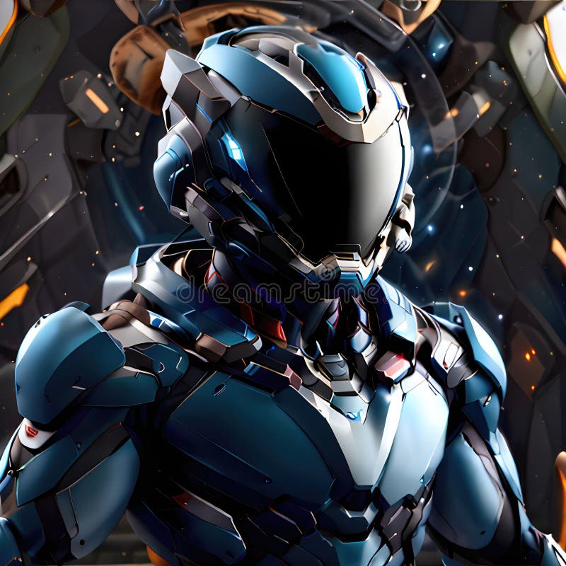 Space Knight in the Armor. Alien Warrior Stock Illustration ...