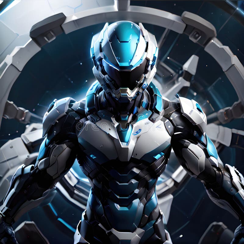 Space Knight in the Armor. Alien Warrior Stock Illustration ...