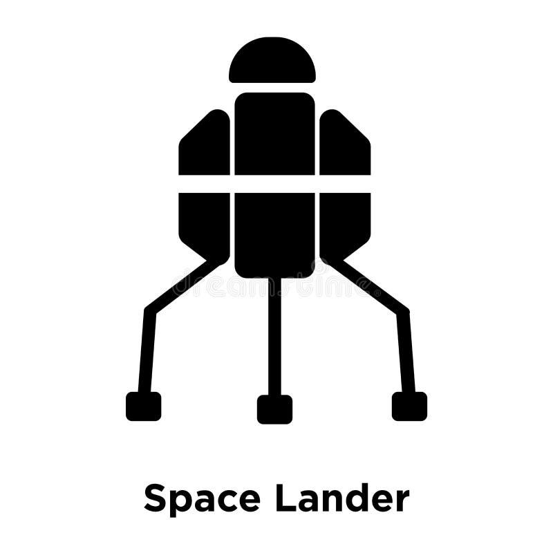 Space Lander Icon Vector Isolated on White Background, Logo Concept of ...