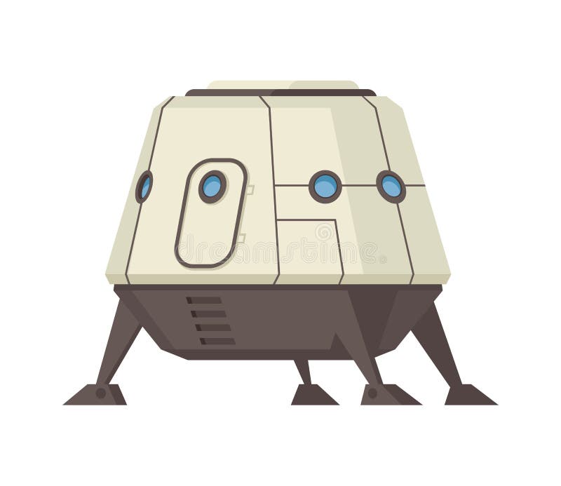 Space Landing Module Composition Stock Vector - Illustration of project ...