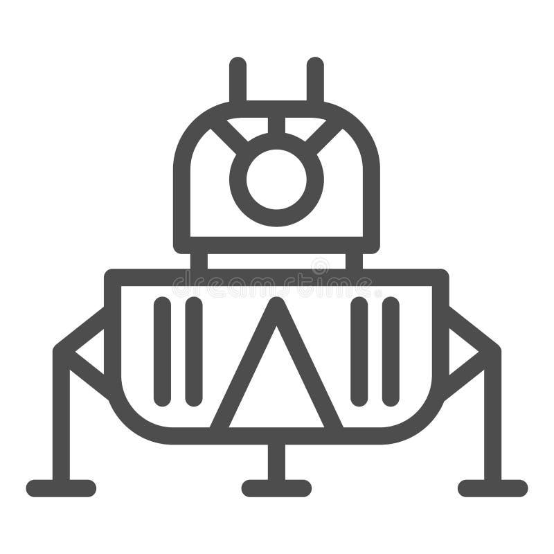 Space Landing Module Line Icon. Cosmos Vector Illustration Isolated on ...