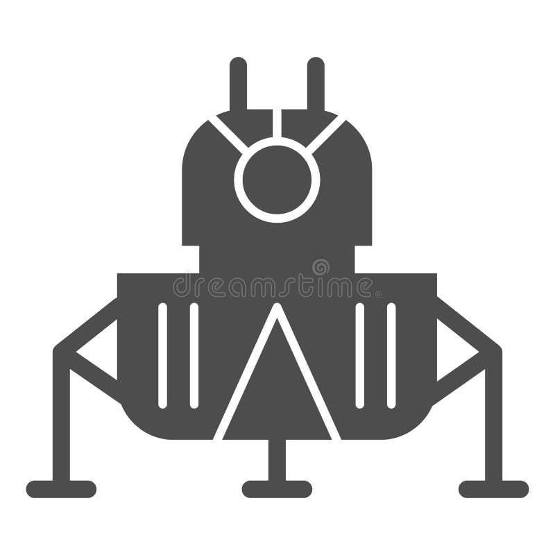 Space Landing Module Solid Icon. Cosmos Vector Illustration Isolated on ...