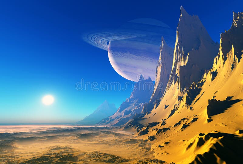 Space landscape stock illustration. Illustration of sunny - 45853222