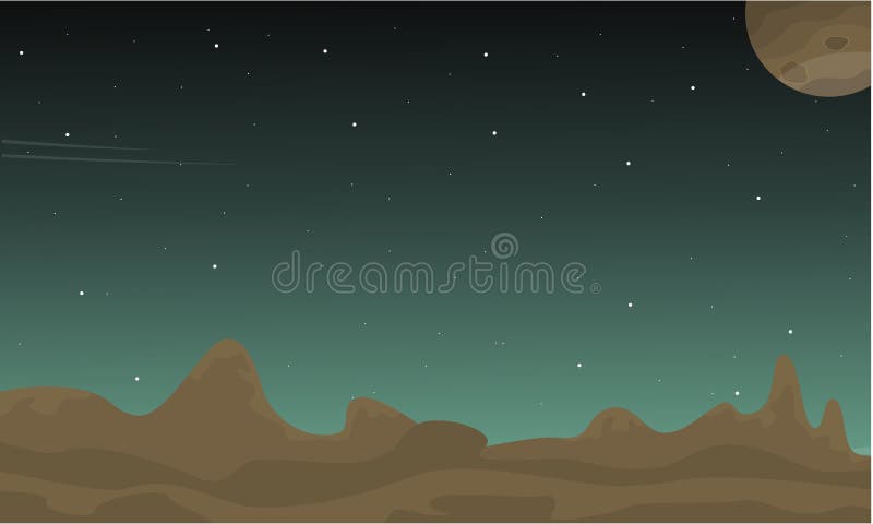 Space Landscape with Stars Collection Stock Vector - Illustration of ...