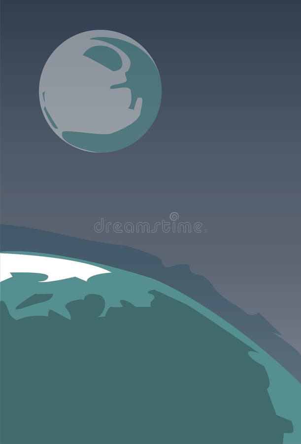 Space Landscape Vector Illustration, Vector, Card with Space Stock ...