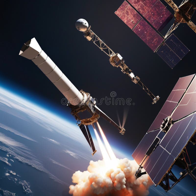 Space Launch and Orbital Operations Stock Image - Image of aircraft ...