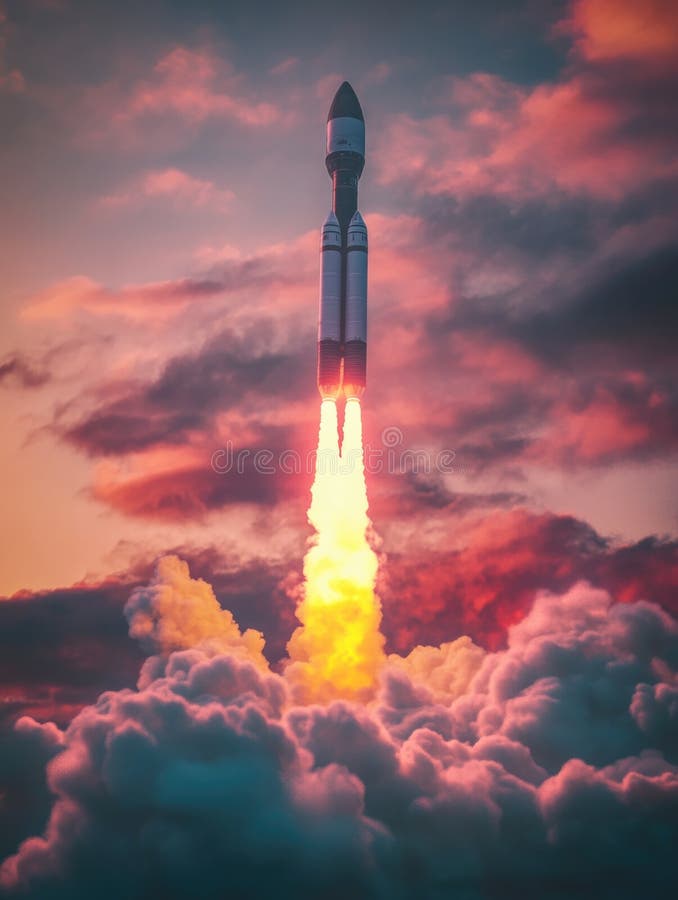 Space Launch Spectacle stock photo. Image of rocket - 385271054