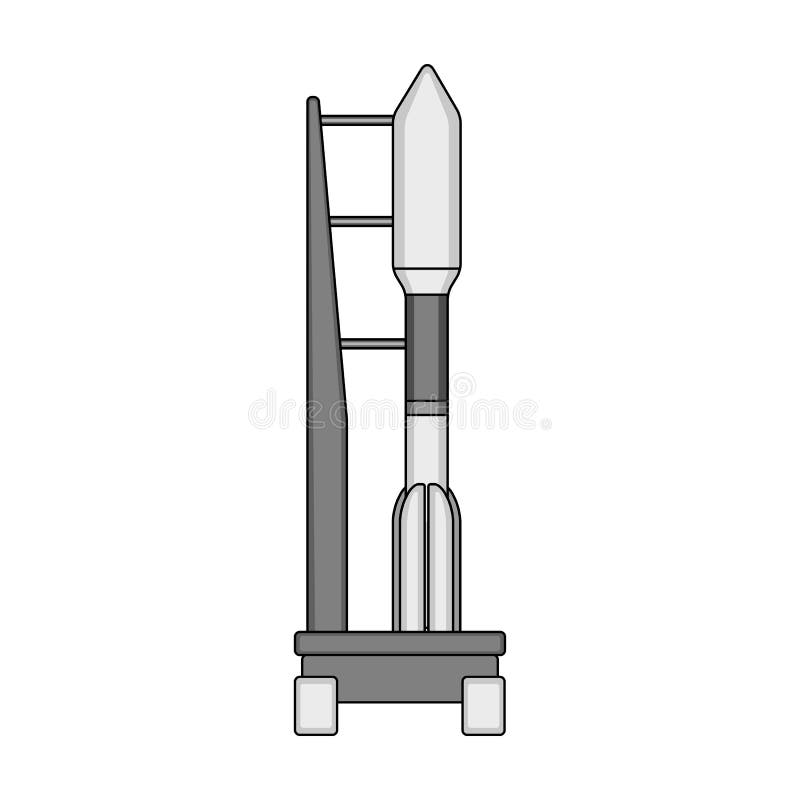 Space Launch Vehicle at Launch. Space Technology Single Icon in ...