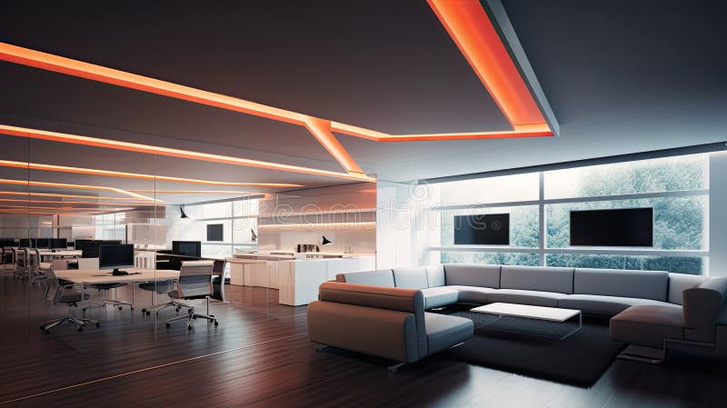 Space lighting design stock illustration. Illustration of sleek - 321283805