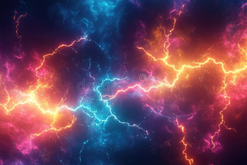 Space Lightning Scene stock image. Image of starlight - 380343663