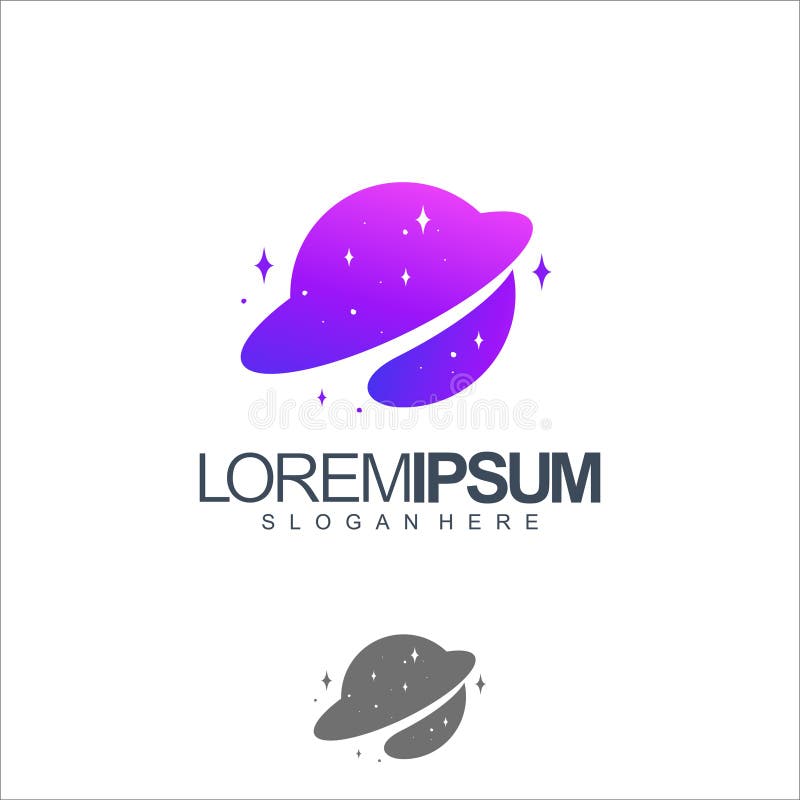 Space Logo Design Vector Illustration Stock Vector - Illustration of ...