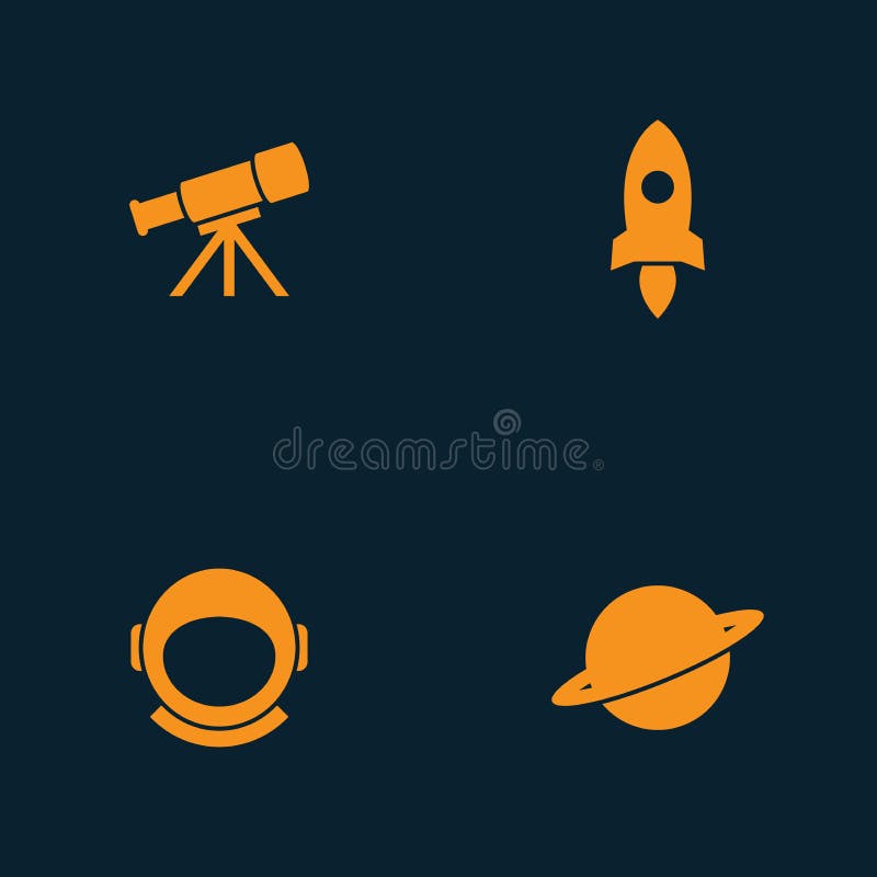 Space Logo or Icon Vector Collection Stock Vector - Illustration of ...