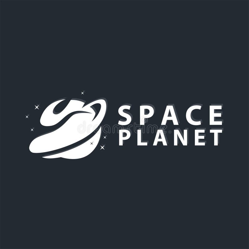 Space Logo Modern Design Planet Template Illustration Simple Circle ...