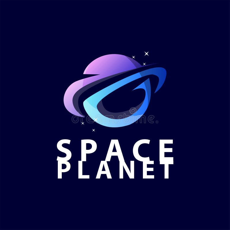 Space Logo Modern Design Planet Template Illustration Simple Circle ...