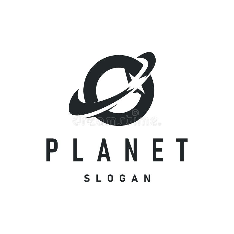 Space Logo Modern Design Planet Template Illustration Simple Circle ...
