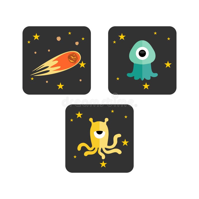 Space Logo Template stock illustration. Illustration of comet - 57809596