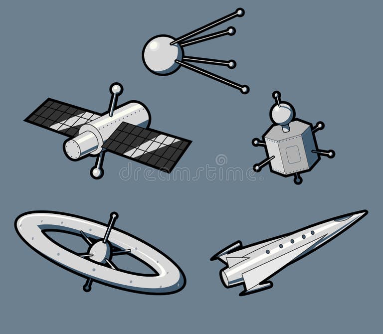 Space Machines stock vector. Illustration of weightless - 9694459