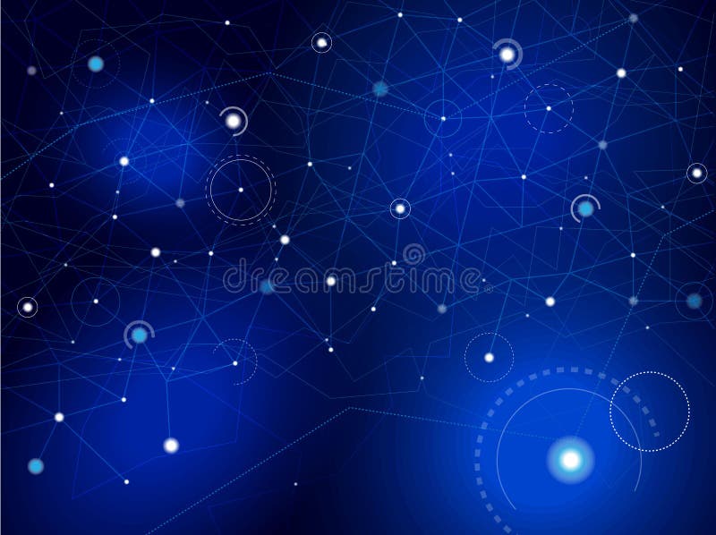 Space map. Stars and lines stock illustration. Illustration of glow ...