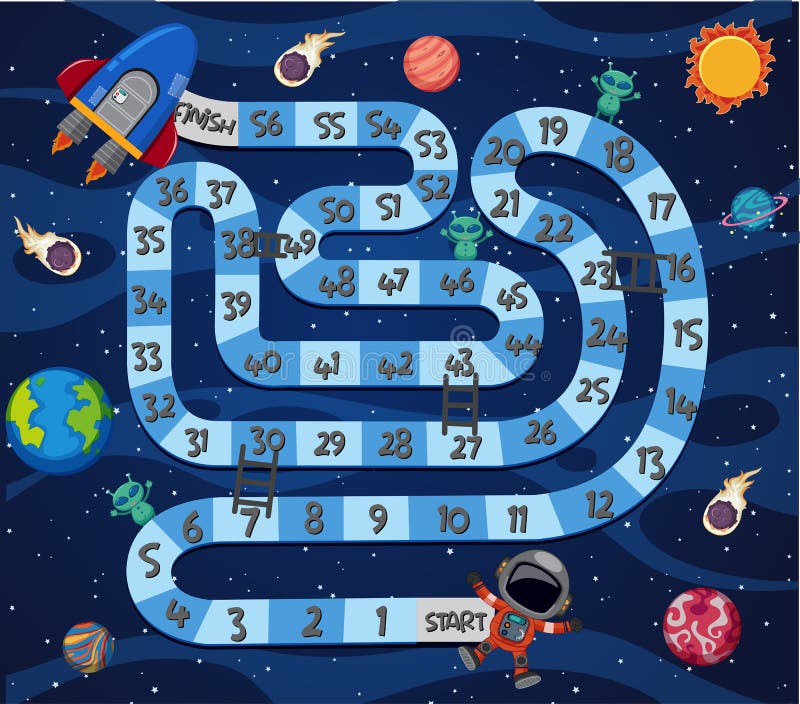 A space maze game template stock vector. Illustration of puzzle - 142020316
