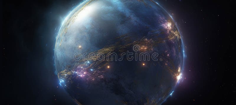 Space Meteor Planet Background, Galaxy Stock Illustration ...