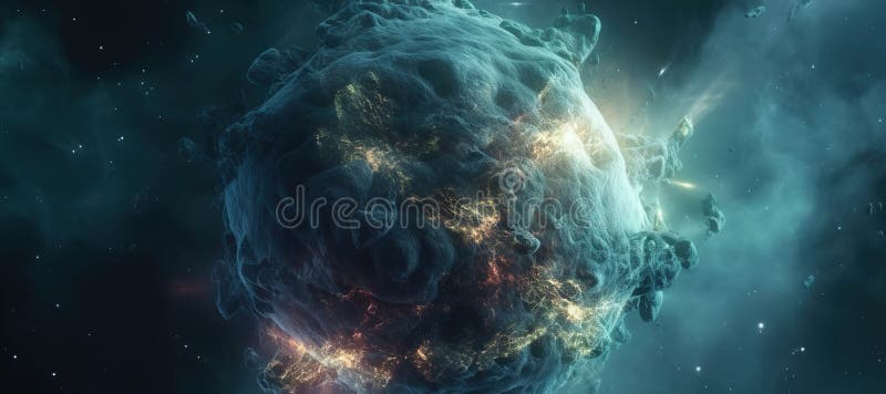 Space Meteor Planet Background, Galaxy Stock Illustration ...