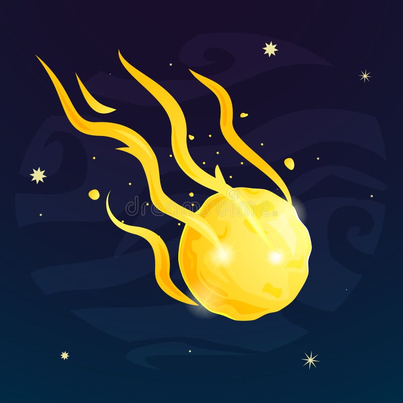 Space Meteor Vector Illustration Stock Vector - Illustration of ...
