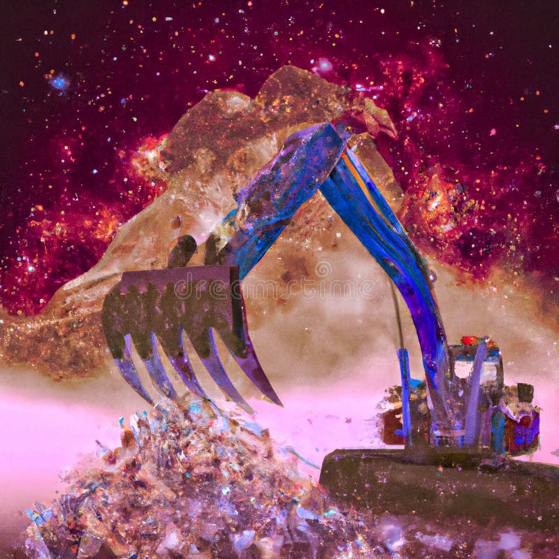 Space Mining Illustration stock illustration. Illustration of mining ...