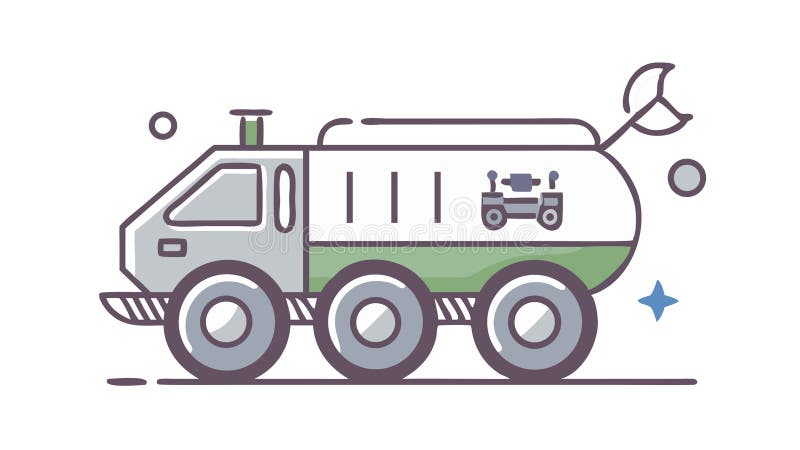 Space Mining Rover with Liquid Container, Vector Design Generative AI ...