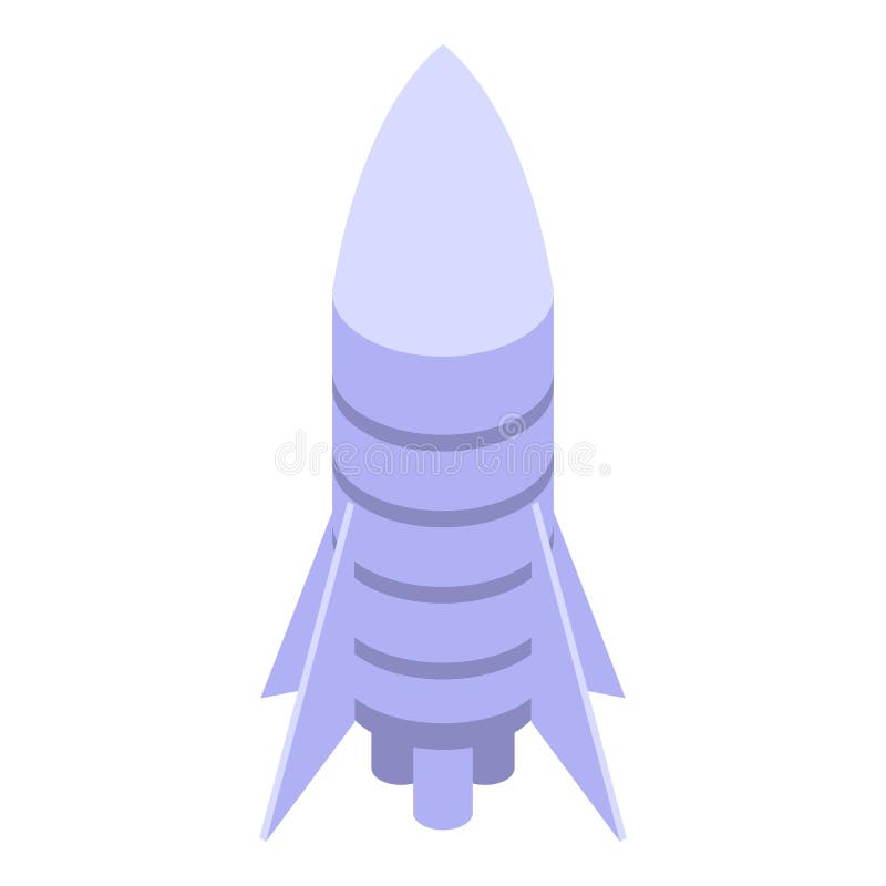 Space Modern Rocket Icon, Isometric Style Stock Vector - Illustration ...