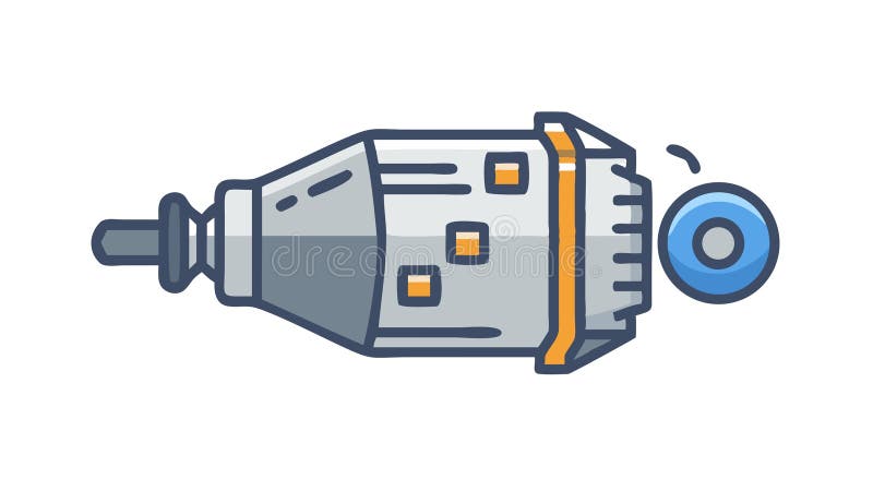 Space Module or Satellite Section Icon. Orbital Spacecraft Component ...