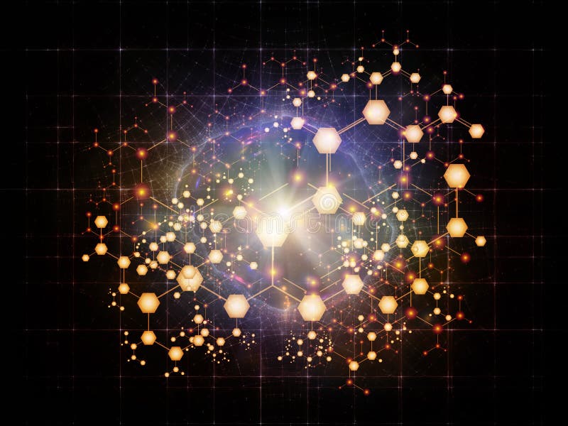 Space Molecule stock illustration. Illustration of physics - 191634650