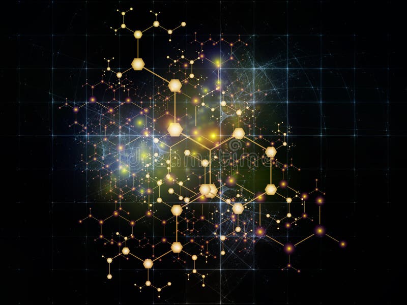 Space Molecule stock illustration. Illustration of physics - 191634650