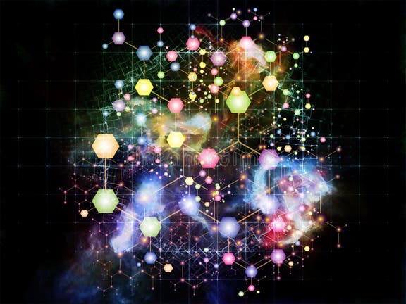 Space Molecule stock illustration. Illustration of research - 169706948