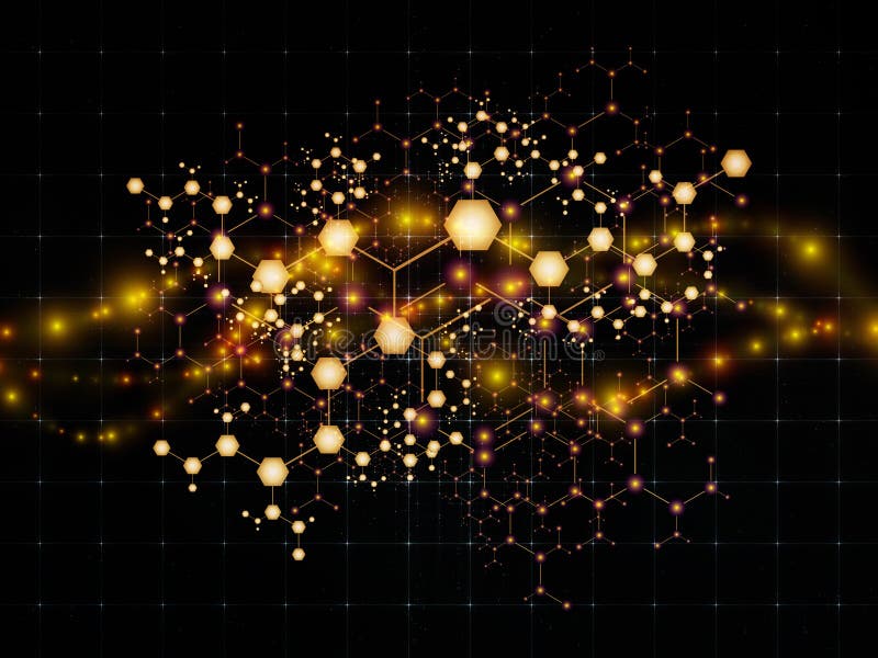 Space Molecule stock illustration. Illustration of physics - 191634650